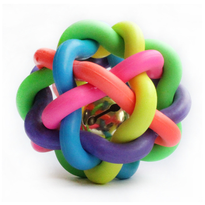 kingjerry玩具铃铛球猫彩虹球