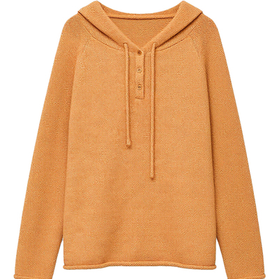 DM100柔软宽松连帽毛衣