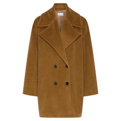 MARELLA 2025秋冬女装中长款双排扣大衣绵羊毛毛呢外套3086095202