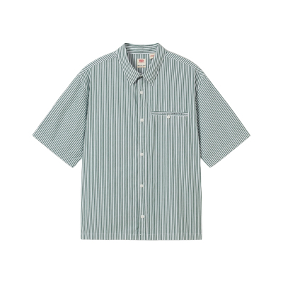 李维斯男士法式休闲短袖衬衫