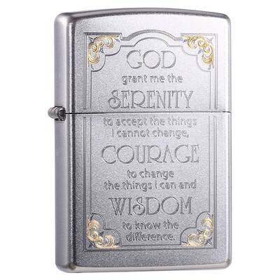 zippo防风火机磨砂警示箴言礼物