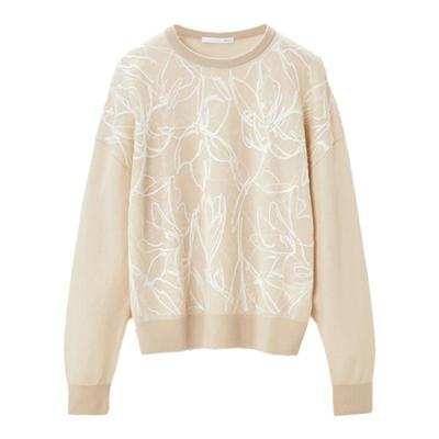 秋冬水溶羊毛长袖针织衫OVV