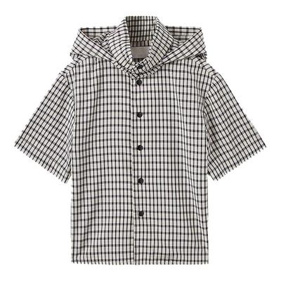 mecity kids童装夏新款男童衬衫式连帽短袖茄克外套503341