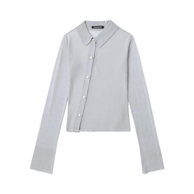 ITGROUNDZERO微透翻领针织衫