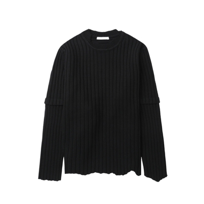 ITHELMUTLANG竖纹坑针织衫