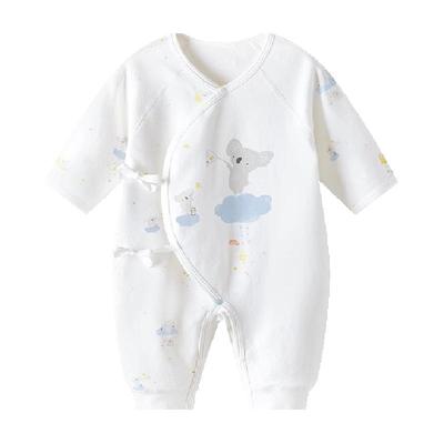 babylove婴儿系带纯棉连体衣四季