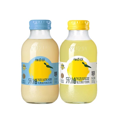 yuzu柚香谷宋柚汁双柚子汁果汁饮料常山胡柚饮品300g瓶装乳酸菌