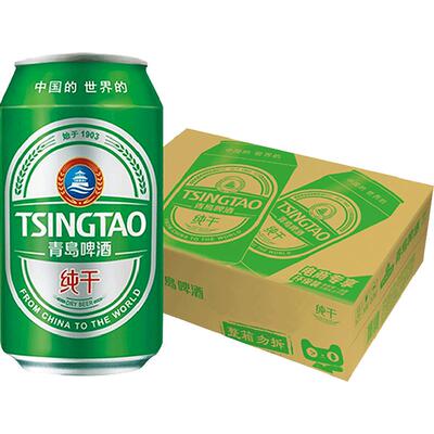青岛啤酒纯干清爽330ml*24罐