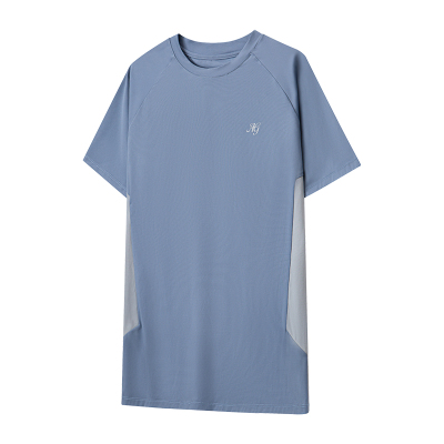 AFTERGLOW夏季拼接高弹训练健身短袖 撞色紧身透气显身材运动T恤