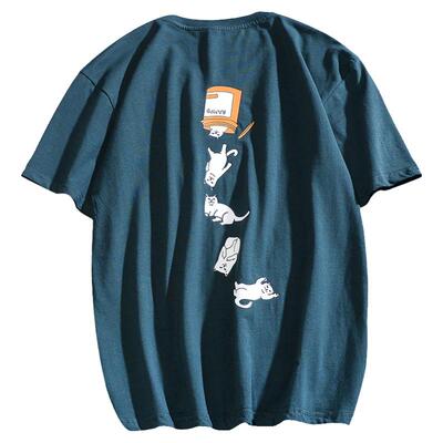 卡通动物印花ins百搭上短袖t恤