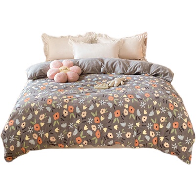 定做Aa类加厚牛奶绒被套加绒被罩