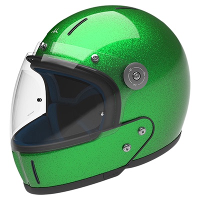 绿葱VELDT碳纤维复古摩托车头盔