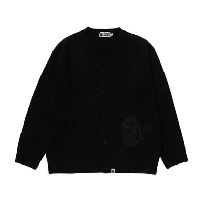 猿人星标图案毛衣开衫BAPE