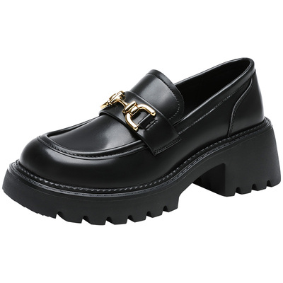 乐福鞋时尚休闲优雅粗跟高跟