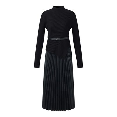 歌莉娅秋冬羊毛套装女两件套裙