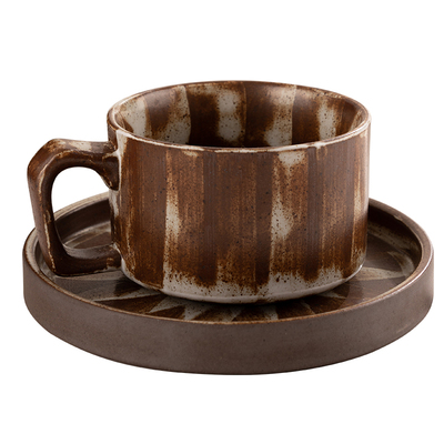 MOLALUNA日式复古陶瓷咖啡杯碟