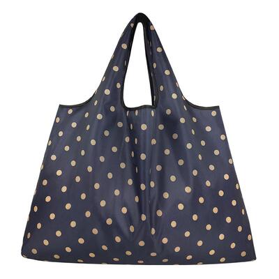 便携买菜简约波点手提环保购物袋