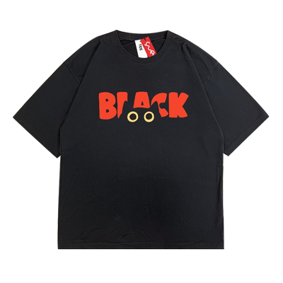 悦游短袖潮流青年BLACK猫T恤