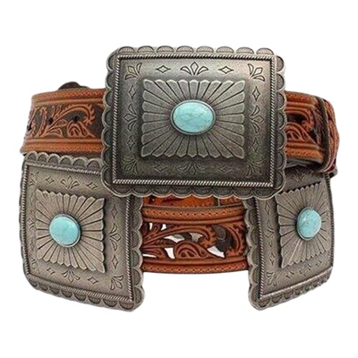 美国代购手作西部绿松石康乔扣