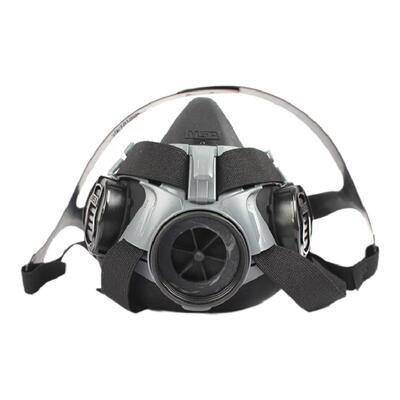 msa梅思安硅胶半面罩单罐呼吸器