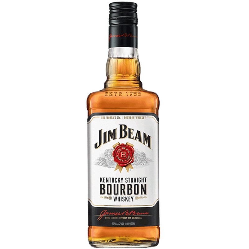 郎家园洋酒包邮JimBeam whiskey美国金宾/白占边波本威士忌酒_虎窝淘