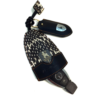 奔驰限量版黑白真蛇通用钥匙包