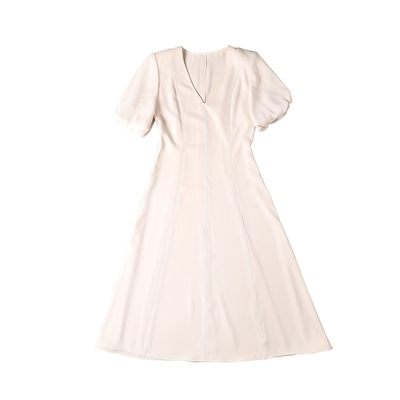 as千金原创法式连衣裙花苞袖