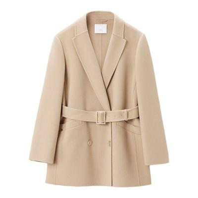 OVV宽松西装式短款羊毛大衣女