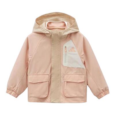 adidas阿迪达斯三合一机能风外套保暖内胆小童梭织连帽夹克KW1213