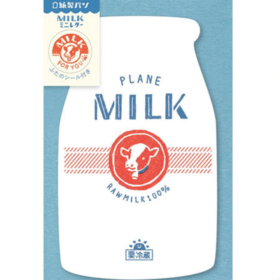 日本Furukawa古川纸工美浓和纸面包系列信封信纸迷你牛奶瓶三角