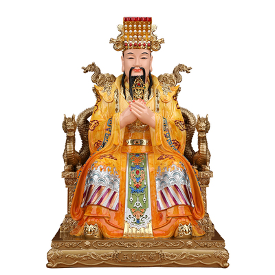 玉皇大帝王母娘娘佛像家用佛堂供奉玉帝王母像体真身树脂神像摆件
