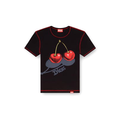 [情人节限定][新款]DIESEL女士26早春樱桃印花短袖T恤A231290SPFV