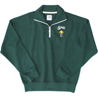 小罗巴西半拉链复古重磅针织卫衣