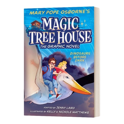 英文原版 Dinosaurs Before Dark Magic Tree House 1 神奇树屋1 黑暗前的恐龙 漫画版小说 英文版 进口英语原版书籍儿童全英语书