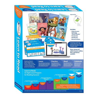 英文原版 自然拼读法Hooked on Phonics Learn to Read 2nd Grade Ages 7-8 Complete 儿童自然拼读教材迷上语音系列附DVD