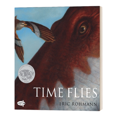 会飞的时间 英文原版 Time Flies 时光飞逝 穿越恐龙时代 无字书 1995凯迪克银奖 大开本 英文版 进口英语原版书籍
