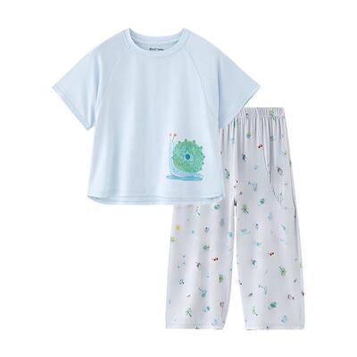 2026夏小黑托昵男女童家居服套装