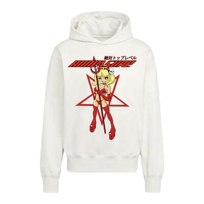 魔女动漫印花连帽卫衣