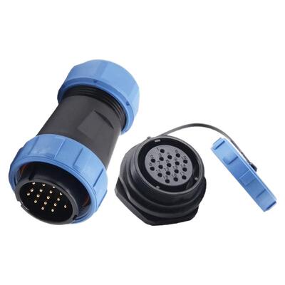 惟兴SP29型2-26芯多芯数IP67级防水后螺母安装单孔航空插头连接器