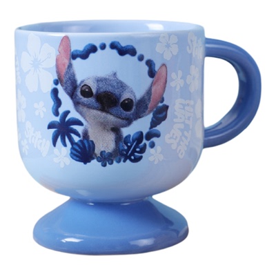 迪士尼夏威夷史迪奇陶瓷餐具餐盘家用碗可爱高颜值吃饭盘子卡通