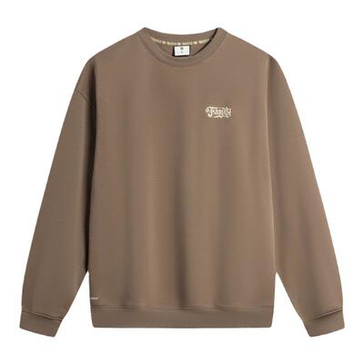 Lining/李宁正品2023新款男子加绒保暖宽松圆领套头卫衣AWDTF29