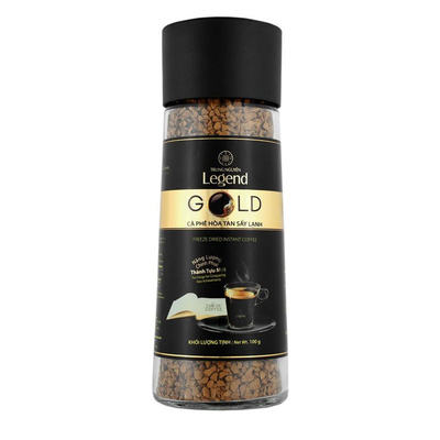 越南中原legend金标冻干咖啡粉瓶装速溶金装纯黑咖啡可泡50杯香醇