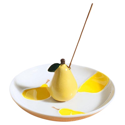 鹅梨帐中香 线香底座 梨子香插 檀香沉香天然香薰安神助眠