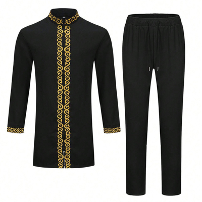 阿拉伯非洲男士传统两件套