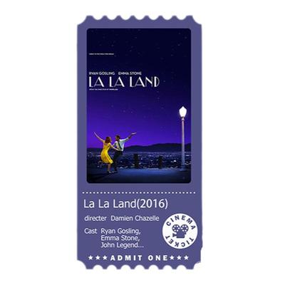 爱乐之城电影票根胶片卡片海报