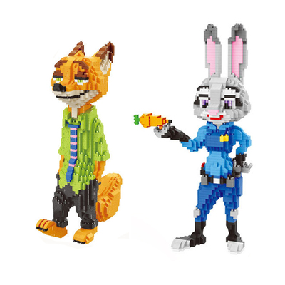 朱迪尼克疯狂动物城狐狸兔子积木