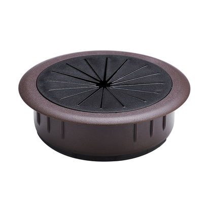 abs穿线盒电脑办公桌子书桌圆形走线盒孔盖穿线孔盖板60橱柜隐形