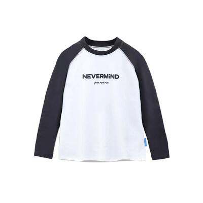 NEVERMIND儿童拼色插肩袖泳衣