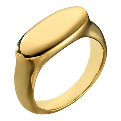 戒指ins风小众椭圆14k韩国时尚