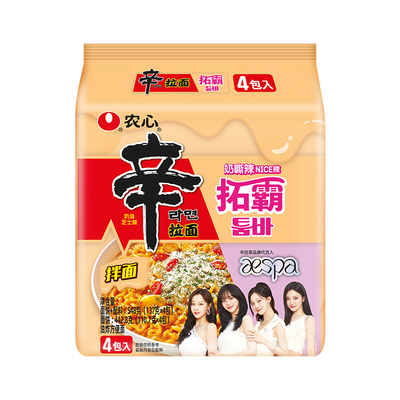 【aespa代言】韩国农心联名辛拉面拓霸奶香芝士味拌面方便面泡面